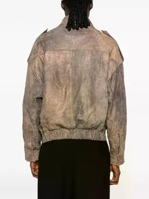 GIORGIO BRATO Distressed-effect Epaulette Jacket