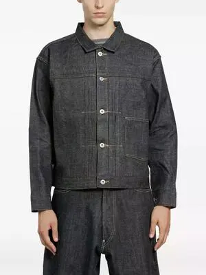 TAIGA TAKAHASHI Lot.703 Pleated Denim Jacket - Blue