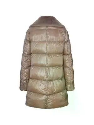Herno Faux-fur Collar Quilted Jacket - Neutrals