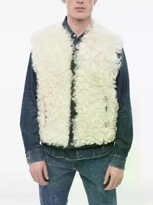 Dsquared2 Fur-trimmed Denim Jacket - Neutrals
