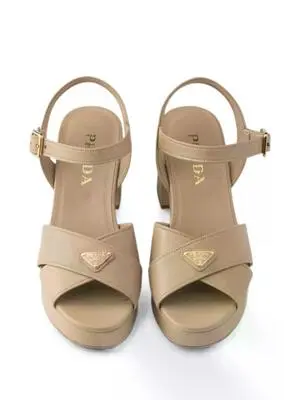 Prada Nappa Leather Platform Sandals
