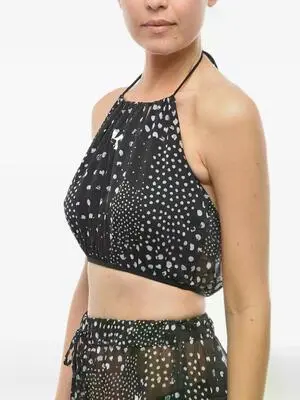 Karl Lagerfeld Logo-print Halterneck Top
