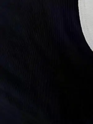 Prada Ribbed-knit Contrast-trim Top