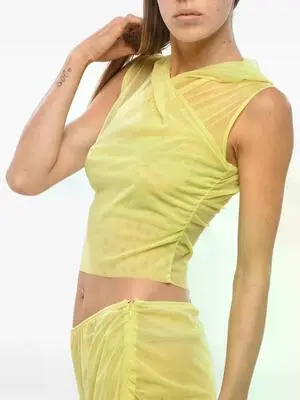 EXILIA Ruched Hooded Tank Top