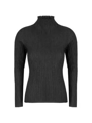 Fabiana Filippi Ribbed Metallic-thread Sweater - Black