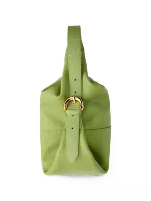 COCCINELLE Grained Leather Shoulder Bag - Green