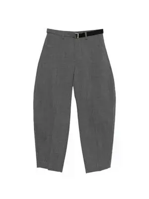 Sacai Belted Pleated Trousers - Grey