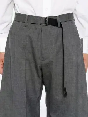 Sacai Belted Pleated Trousers