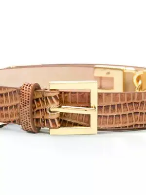 Elisabetta Franchi Crocodile-effect Leather Belt