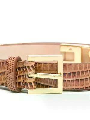 Elisabetta Franchi Crocodile-effect Leather Belt