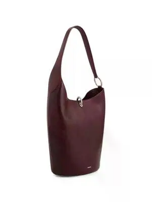 Rabanne Ring Leather Tote Bag - Red