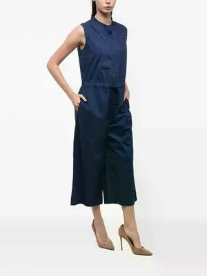 Woolrich Cotton Sleeveless Jumpsuit - Blue