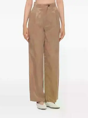 EMME Pleated Wide-leg Trousers - Neutrals