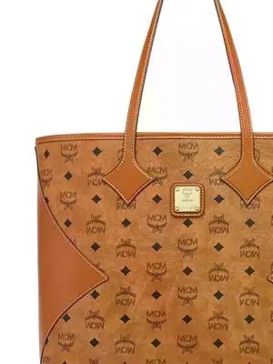 Mcm Visetos Monogram-print Tote Bag - Neutrals