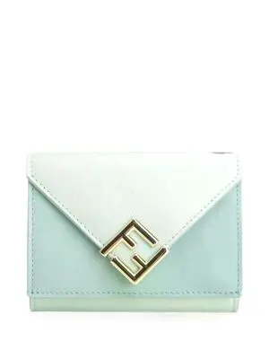 Fendi Ff Diamonds Wallet - Green