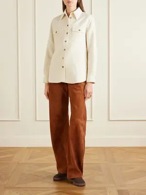 Gabriela Hearst John Austin Recycled Cashmere Shirt - Neutrals
