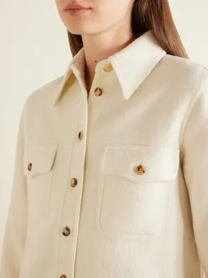 Gabriela Hearst John Austin Recycled Cashmere Shirt - Neutrals