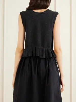 Cecilie Bahnsen Ruffled Sweater Vest - Gray