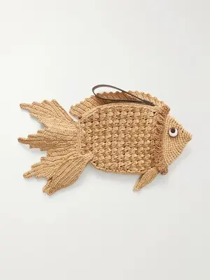 ANYA HINDMARCH Fish Raffia Clutch