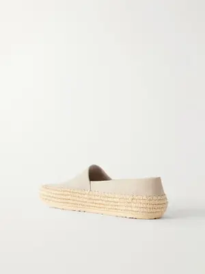 Loewe Paula's Ibiza Rio Suede And Raffia Espadrilles