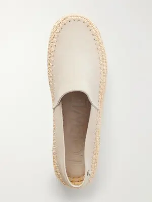 Loewe Paula's Ibiza Rio Suede And Raffia Espadrilles