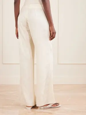 Johanna Ortiz Laidback Energy Satin-jacquard Flared Trousers