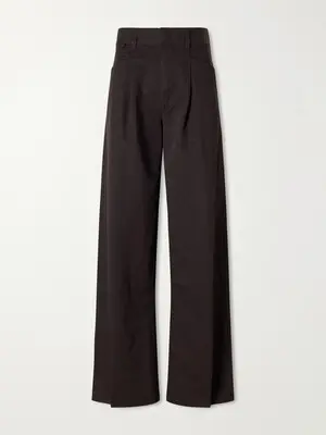Citizens Of Humanity Velha Cotton-blend Wide-leg Pants - Brown