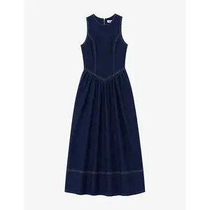 RO&ZO Sleeveless Denim Midi Dress