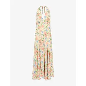 REFORMATION Briony Halter-neck Midi Dress