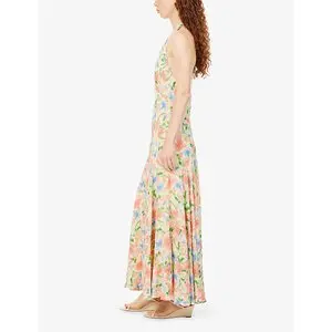 REFORMATION Briony Halter-neck Midi Dress