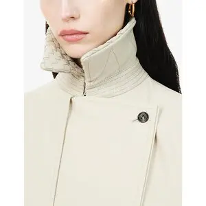 Bottega Veneta Oversized Pinstripe Wool-blend Trench Coat