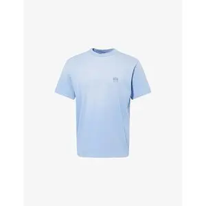 Loewe Anagram-embroidered Cotton T-shirt - Blue