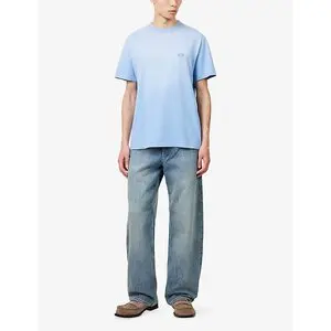 Loewe Anagram-embroidered Cotton T-shirt - Blue