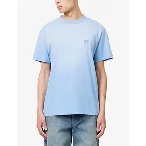 Loewe Anagram-embroidered Cotton T-shirt - Blue