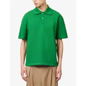 Loewe Anagram-embroidered Cotton Polo Shirt - Green