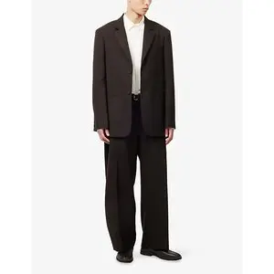 Studio Nicholson Fume Curved-leg Cotton-blend Trousers