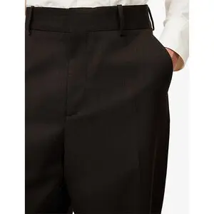 Studio Nicholson Fume Curved-leg Cotton-blend Trousers