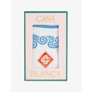 Casablanca Wave Crew-length Cotton Socks
