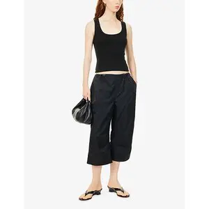 REFORMATION Arlette Cropped Woven Trousers