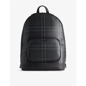 Burberry City Check Zip Coated-canvas Backpack