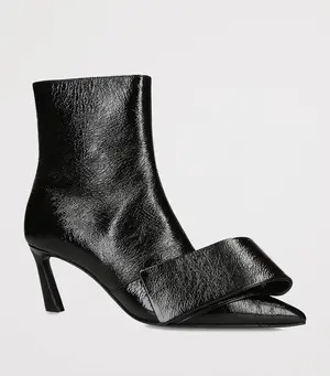 Givenchy Leather Twisted Ribbon Ankle Boots 65