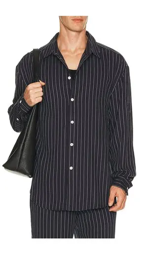 KROST Long Pinstripe Shirt In . Also - Navy