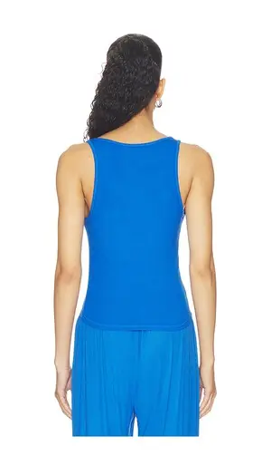 Michael Lauren Kyler Cropped Tank - Blue