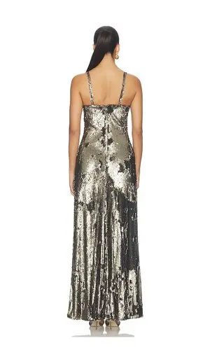 L'Agence Sayla Bias Cut Maxi Dress