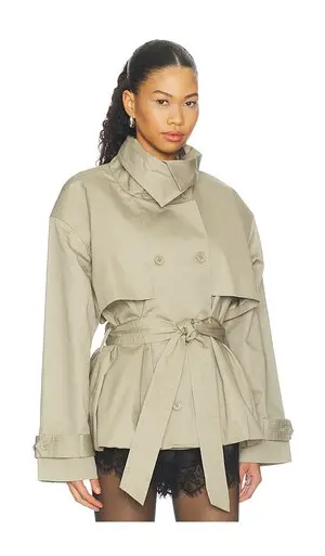 ROTATE BY BIRGER CHRISTENSEN Short Trench Coat In . Also