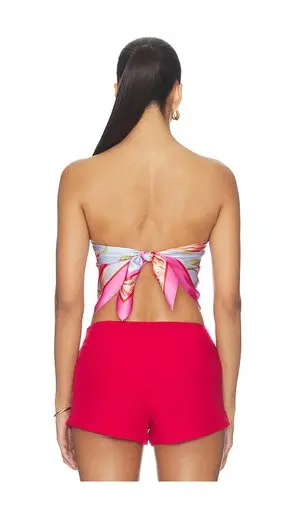 Retrofete Alivia Silk Top In . Also - Multi