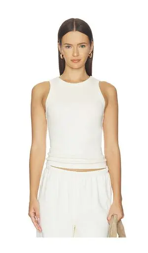 PERFECTWHITETEE Daphne Structured Rib High Neck Tank In . Also