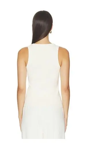 PERFECTWHITETEE Daphne Structured Rib High Neck Tank In . Also