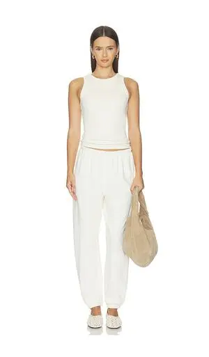 PERFECTWHITETEE Daphne Structured Rib High Neck Tank In . Also