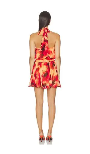 Rococo Sand Sash Tie Mini Dress In . Also